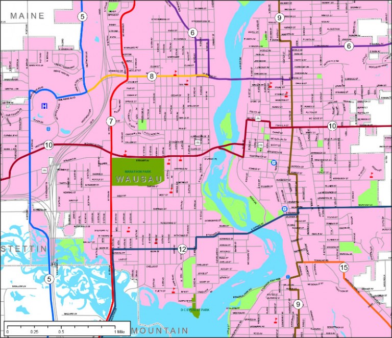 Printable Maps – Bicycle Wausau